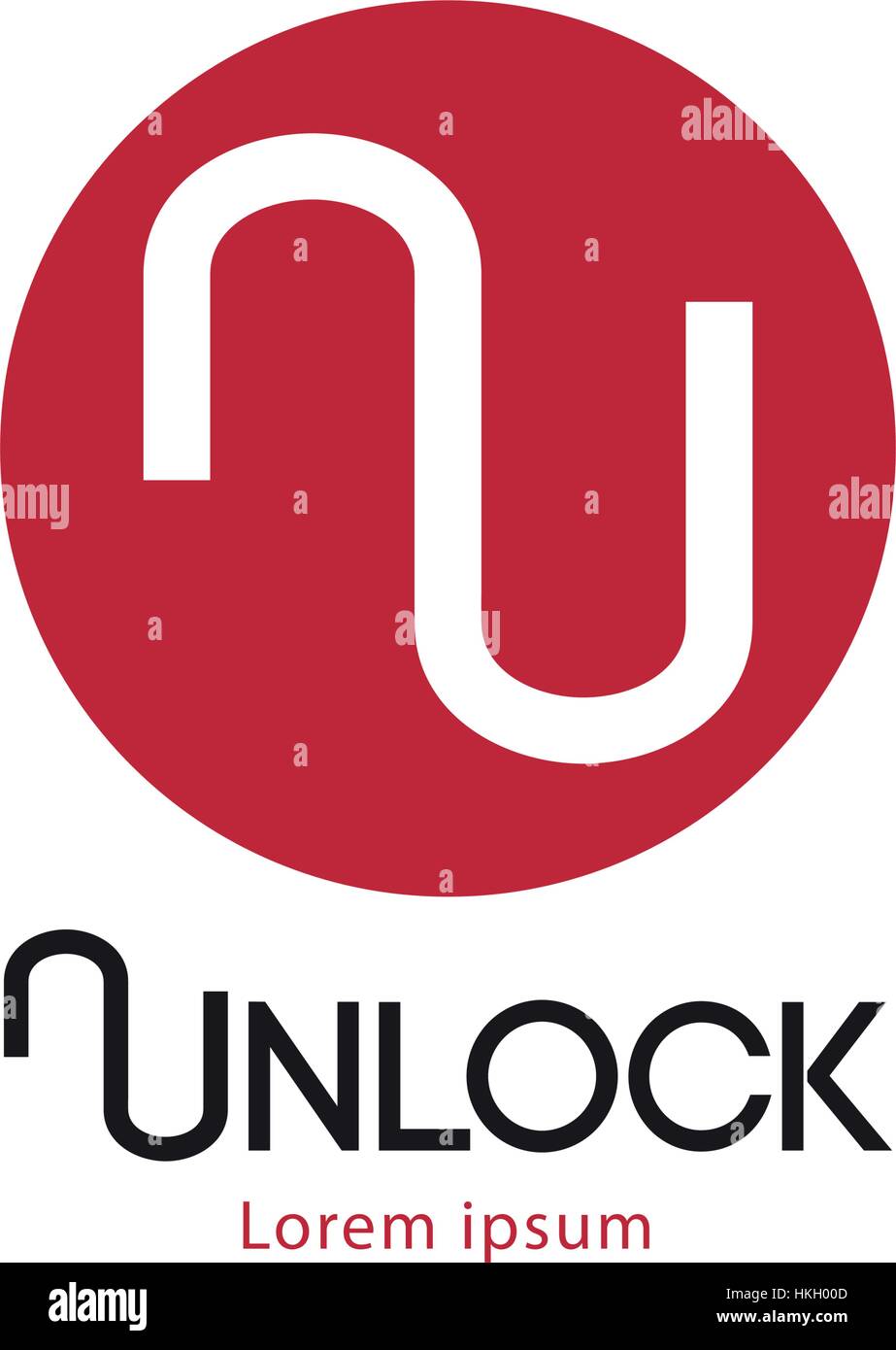 Unlock Logo Design Concept Stock Vector Image & Art - Alamy