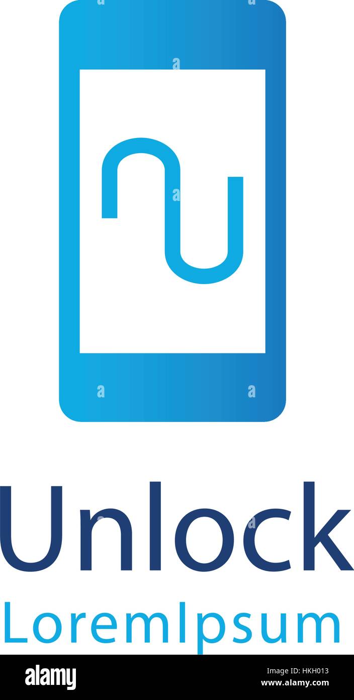 Unlock Logo Design Concept Stock Vector Image & Art - Alamy