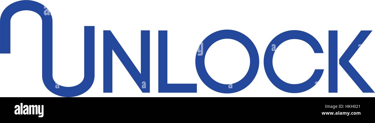 Unlock Logo Design Concept Stock Vector Image & Art - Alamy