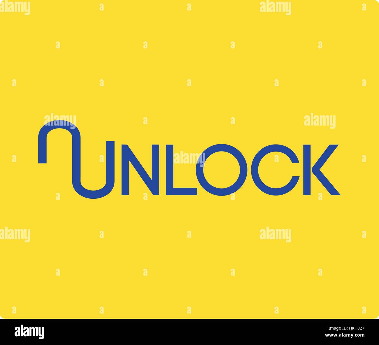 Unlock Logo Design Concept Stock Vector Image & Art - Alamy