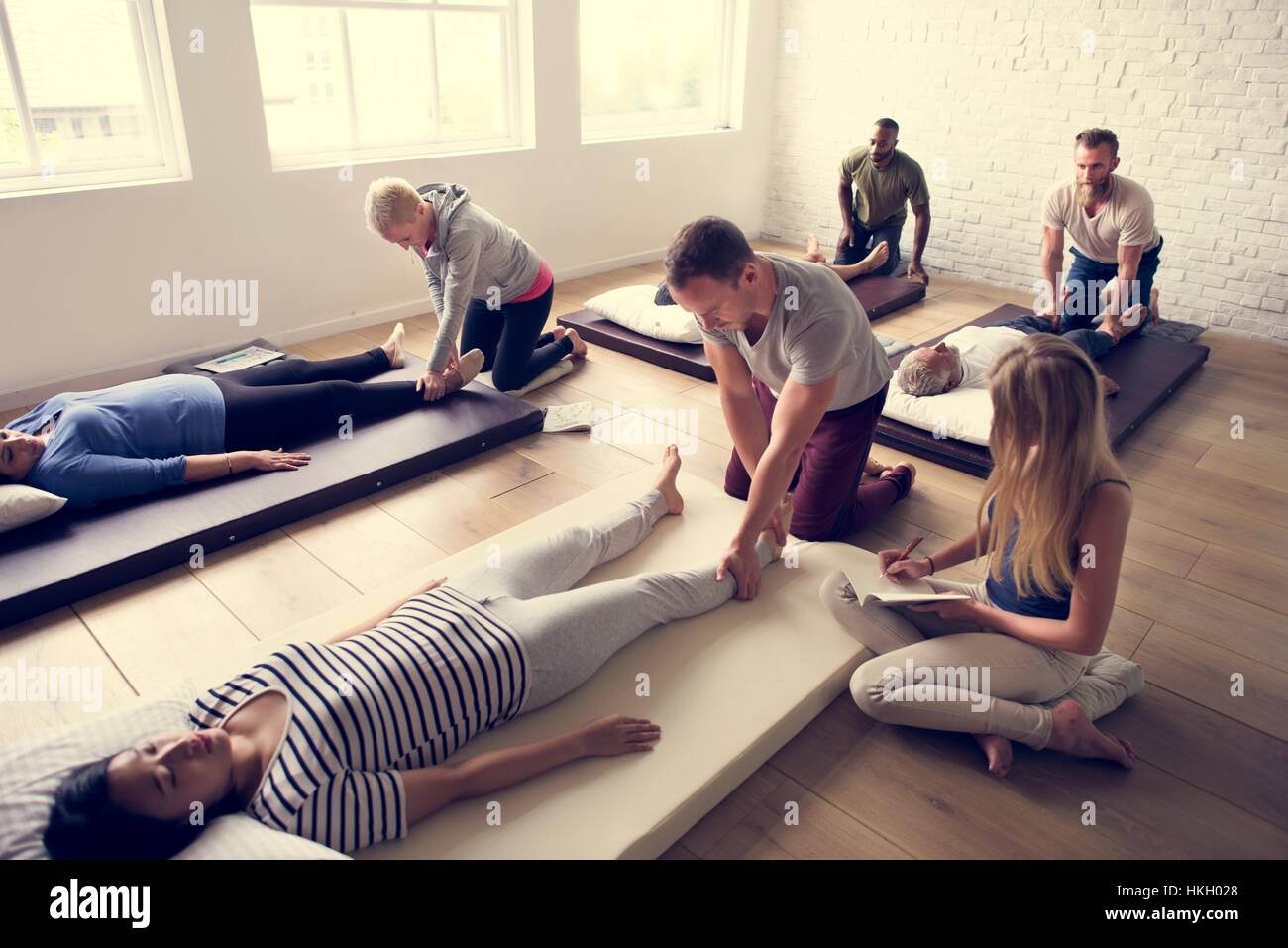 Health Wellness Massage Training Concept Stock Photo - Alamy