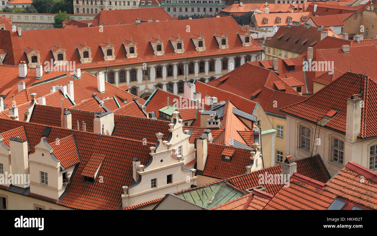 Southward view of classical style architecture with red clay roof tiles ...