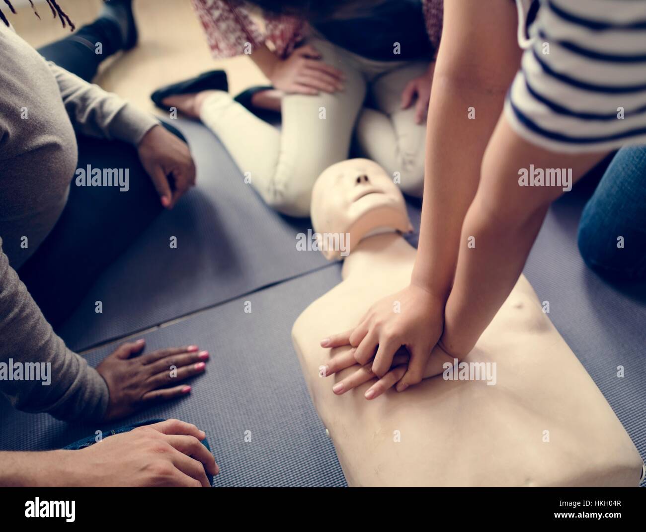 CPR First Aid Training Concept Stock Photo - Alamy