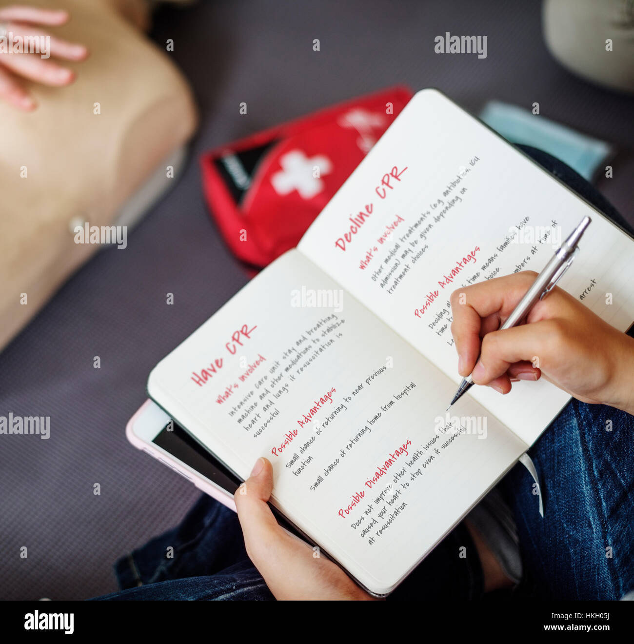 CPR First Aid Training Concept Stock Photo - Alamy