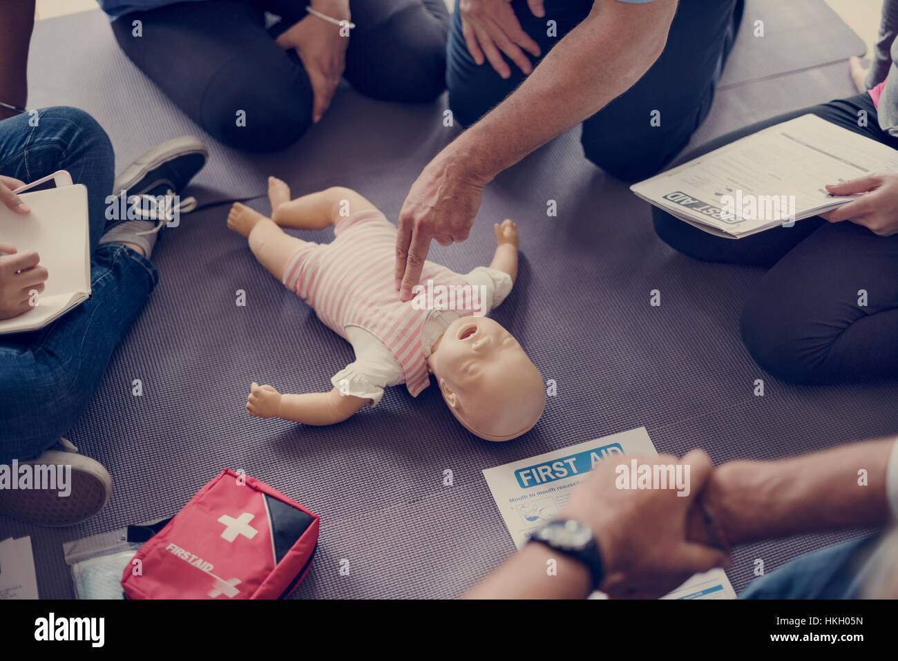 CPR First Aid Training Concept Stock Photo - Alamy