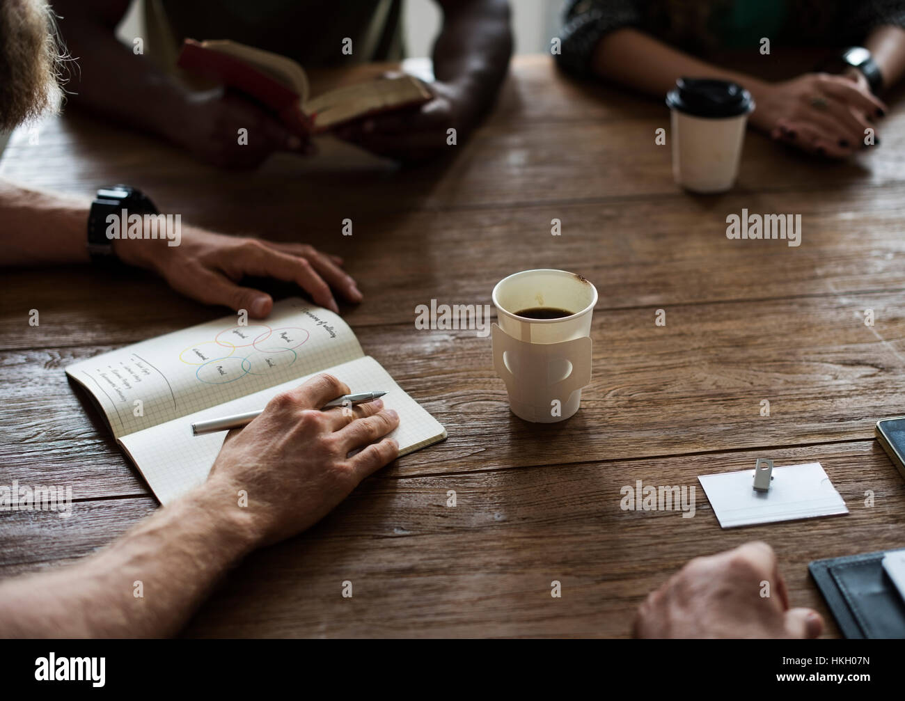 Meeting Table Networking Sharing Concept Stock Photo - Alamy