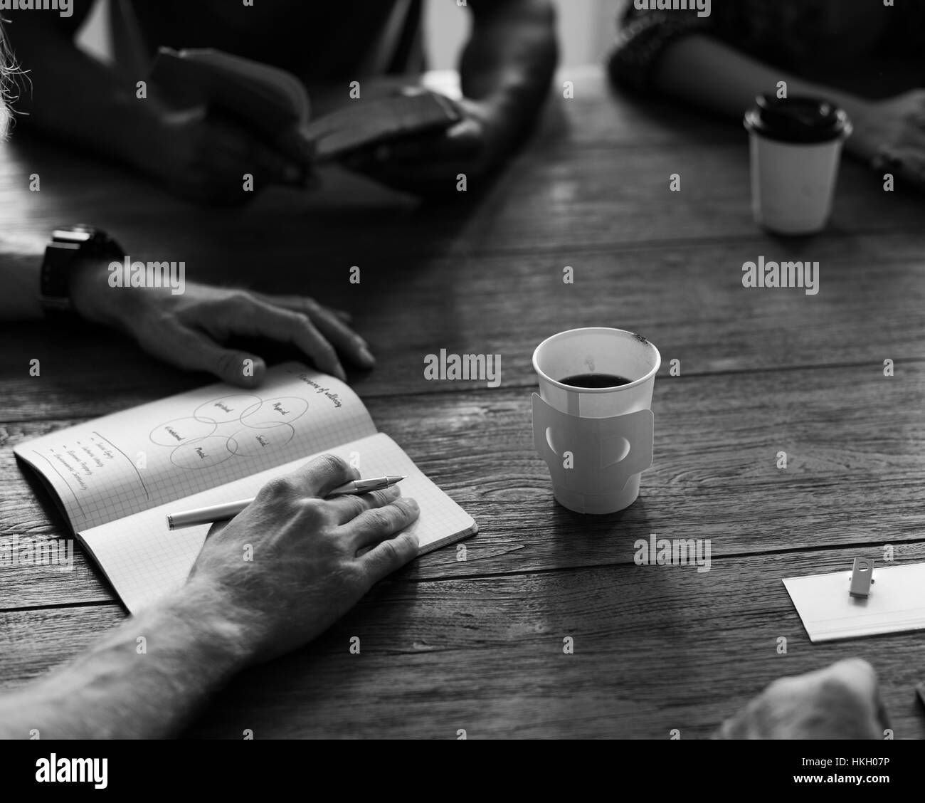 Meeting Table Networking Sharing Concept Stock Photo - Alamy