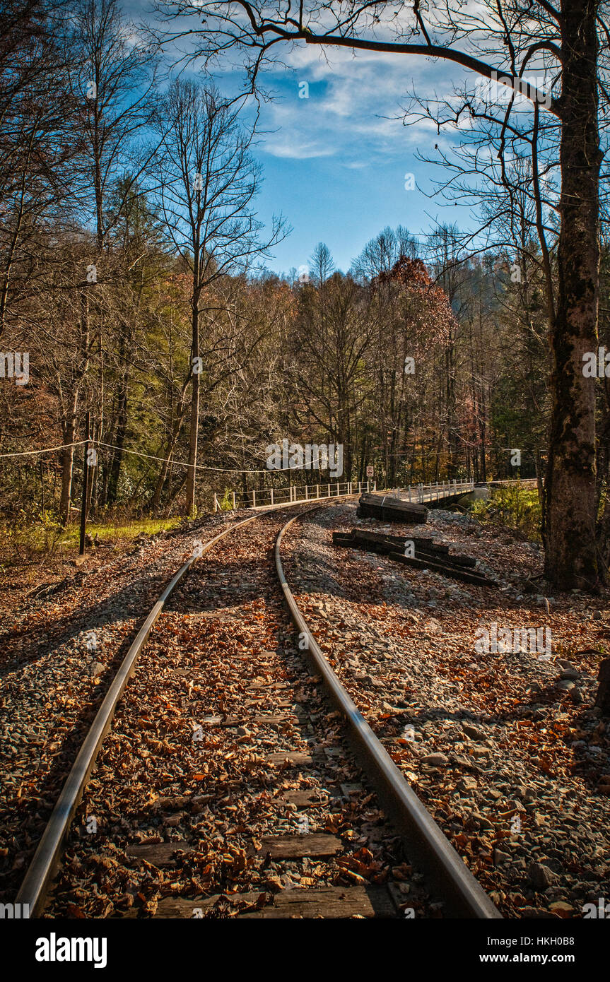 New railroad bridge over stream Stock Photo - Alamy