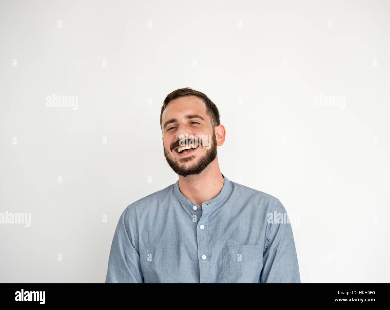 Man Smiling Happiness Carefree Emotional Expression Concept Stock Photo ...