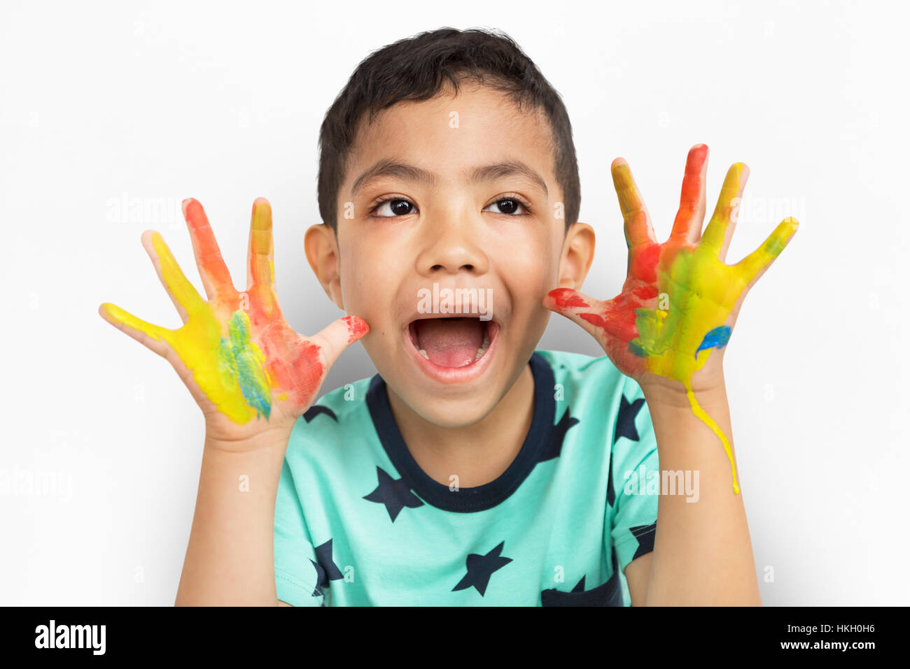 Boy Artwork Kid Child Creative Imagination Concept Stock Photo - Alamy