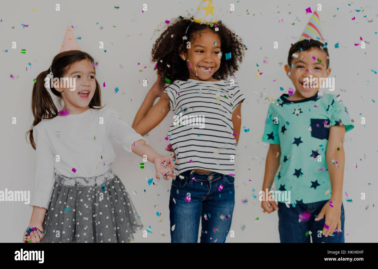 Cheerful Cute Kid Having Fun Concept Stock Photo - Alamy