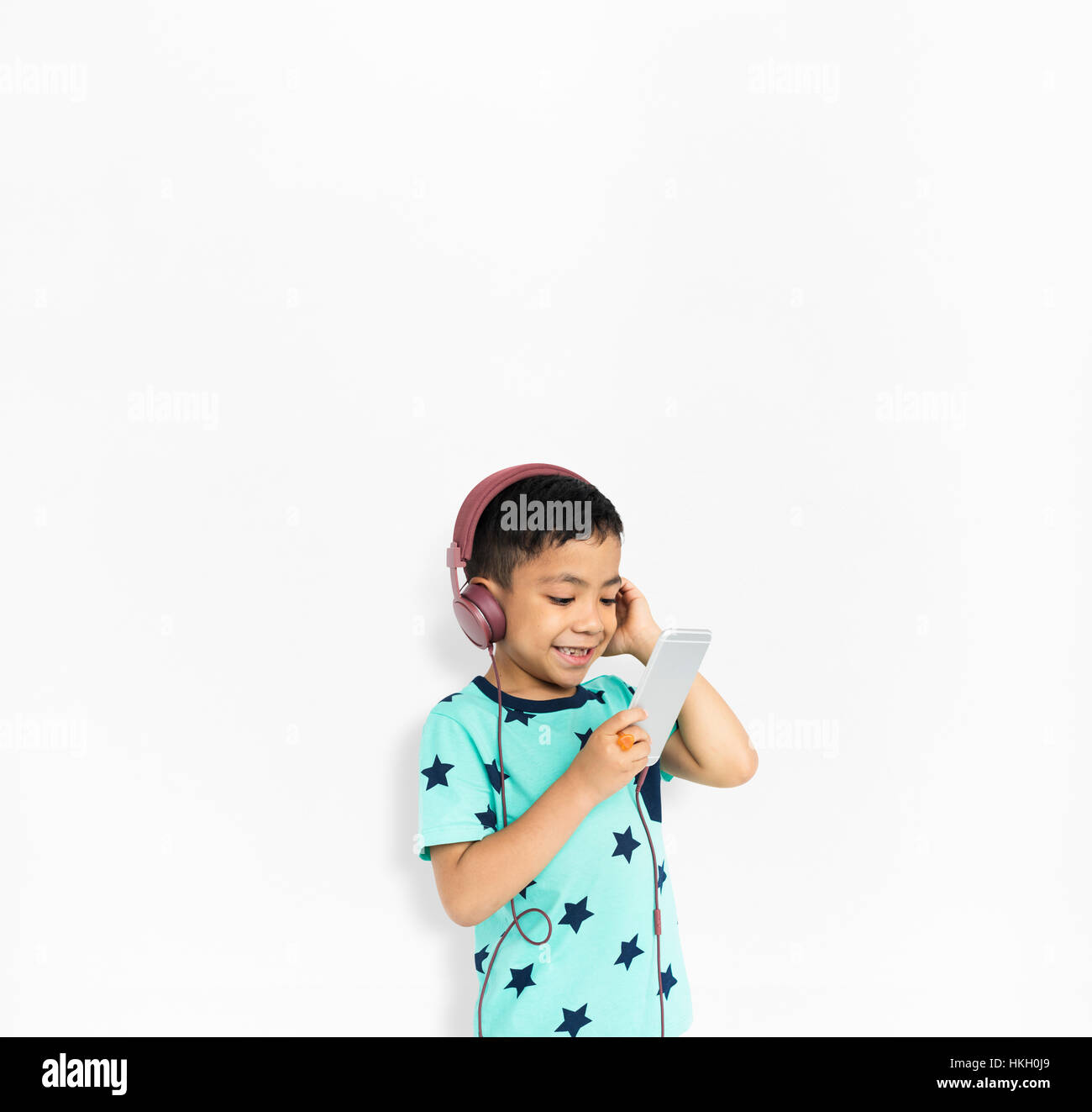 Cheerful Cute Kid Having Fun Concept Stock Photo - Alamy