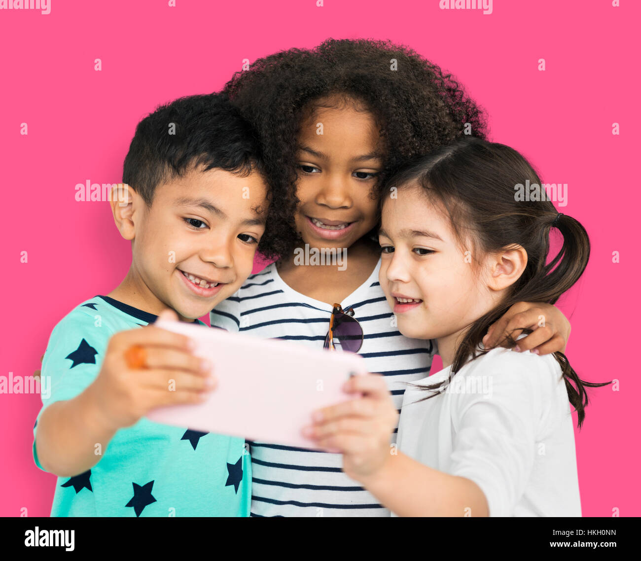 Cheerful Cute Kid Having Fun Concept Stock Photo - Alamy