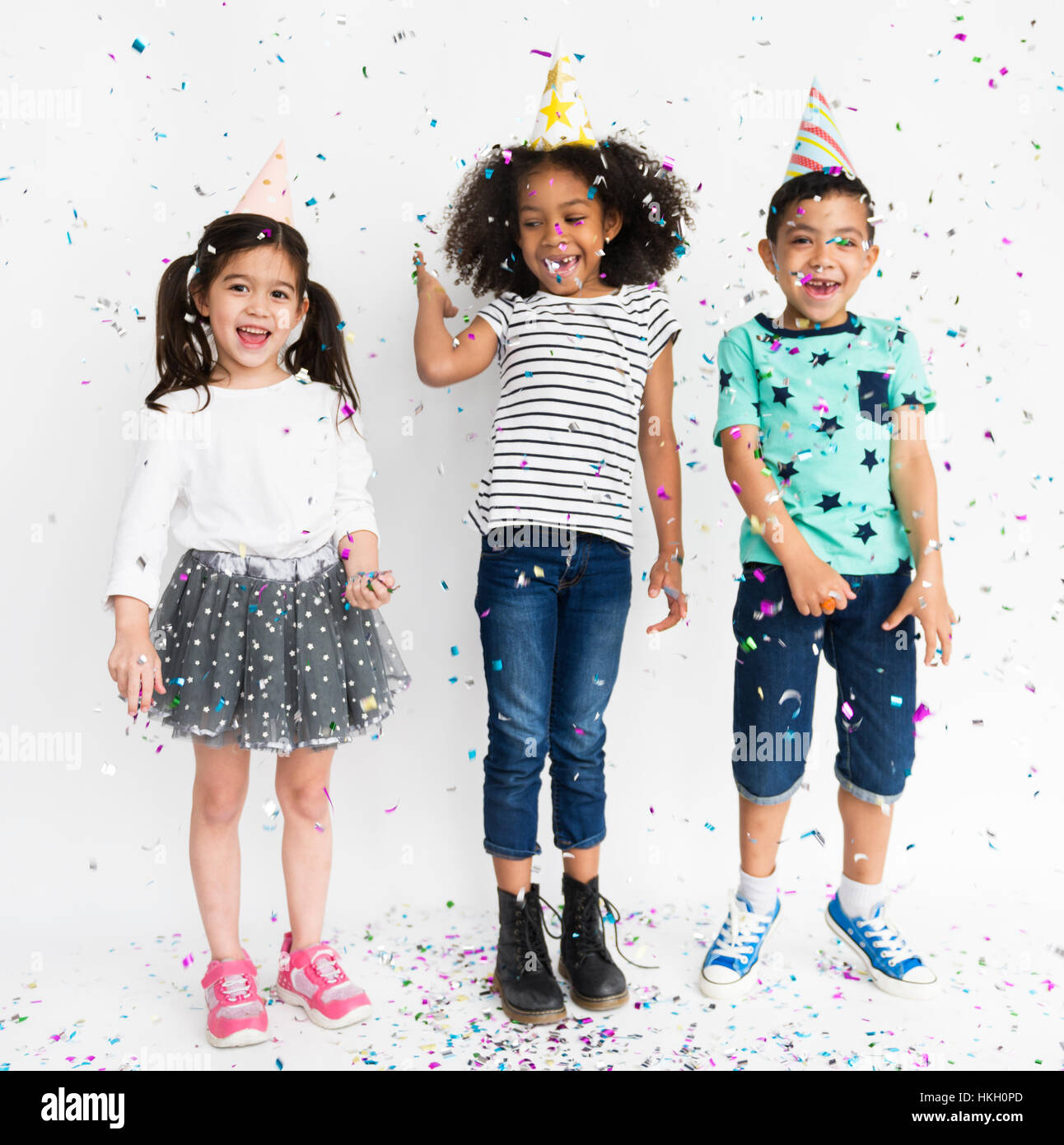 Cheerful Cute Kid Having Fun Concept Stock Photo - Alamy