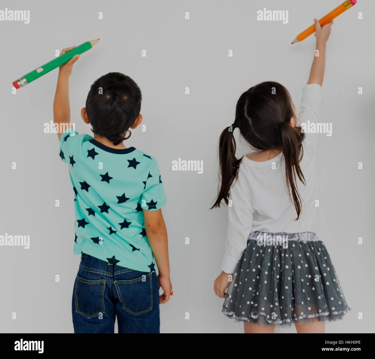 Cheerful Cute Kid Having Fun Concept Stock Photo - Alamy