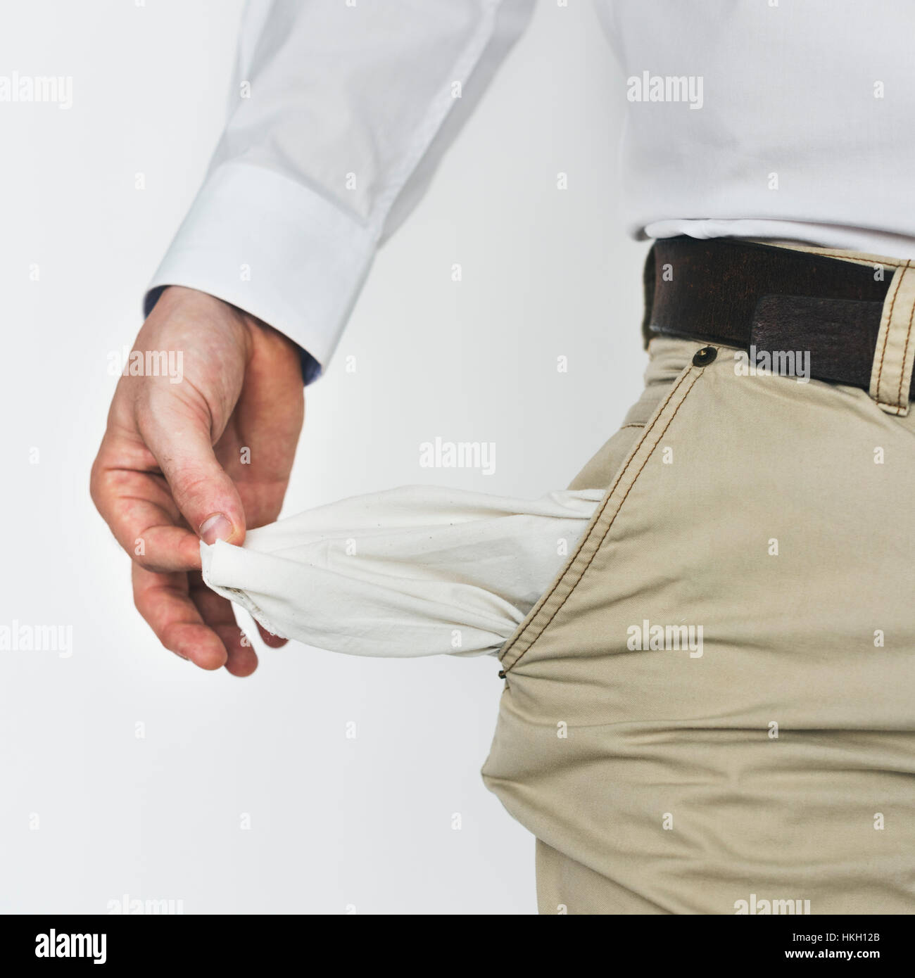 Empty Pocket Finance Issue Concept Stock Photo - Alamy