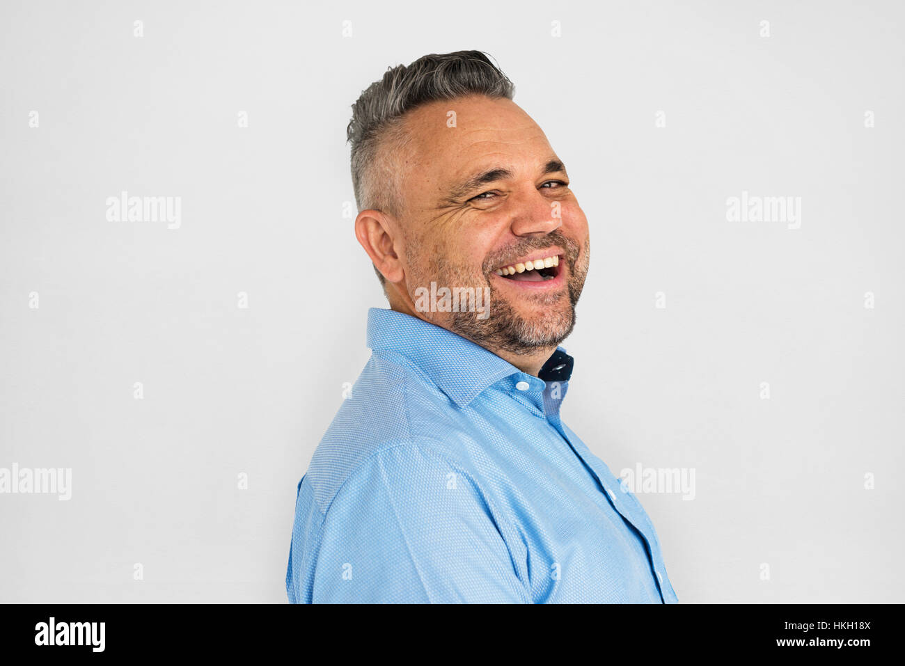 Man Smiling Happiness Portrait Concept Stock Photo - Alamy