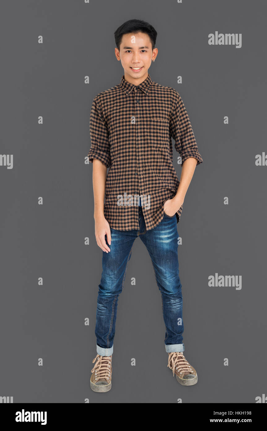 Man Smiling Happiness Portrait Concept Stock Photo - Alamy