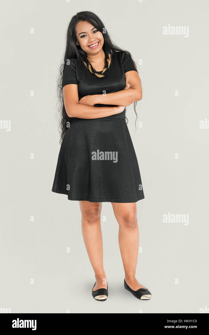 Female Standing Pose Studio Concept Stock Photo - Alamy