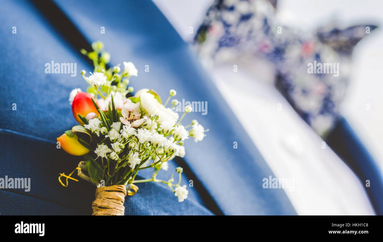 A chest wedding flower Stock Photo - Alamy