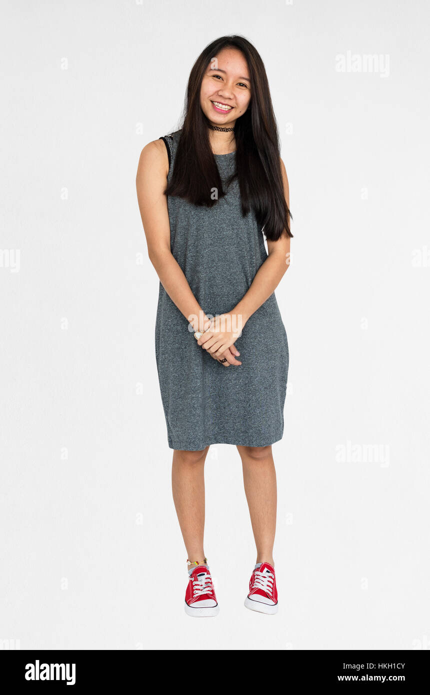 Female Standing Pose Studio Concept Stock Photo - Alamy