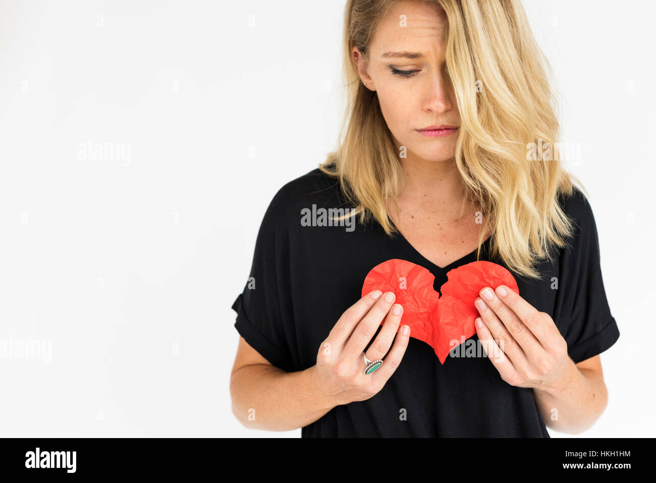 Woman Sad Studio Portrait Concept Stock Photo - Alamy