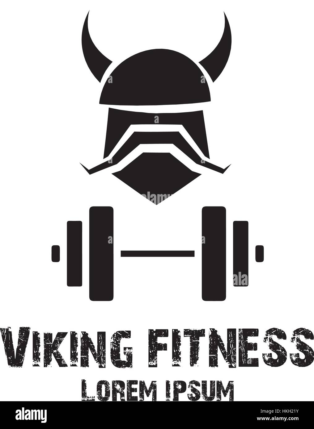 Viking Fitness Logo Design Concept. Eps 8 supported Stock Vector Image ...