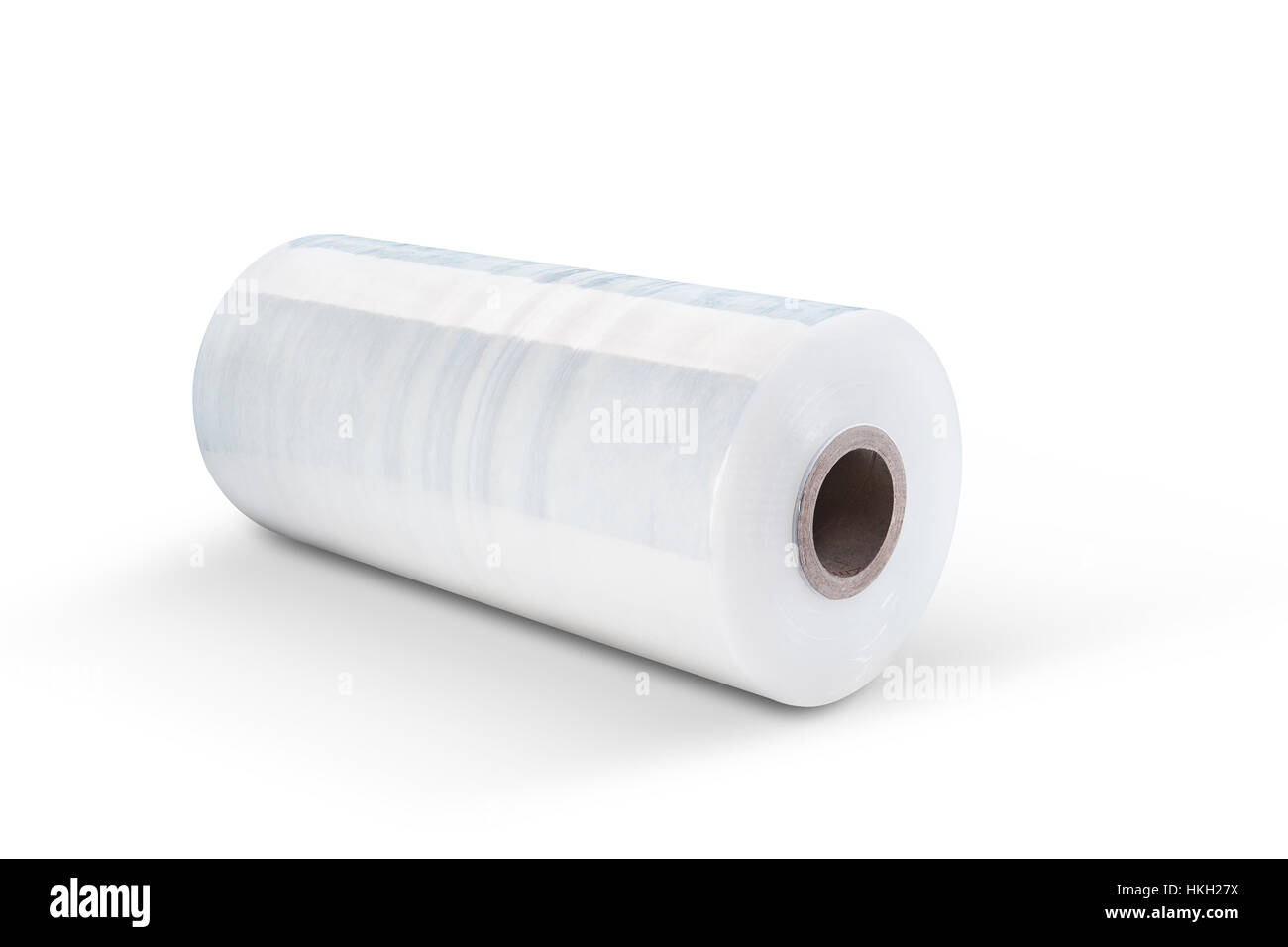 White stretch film at white background Stock Photo - Alamy