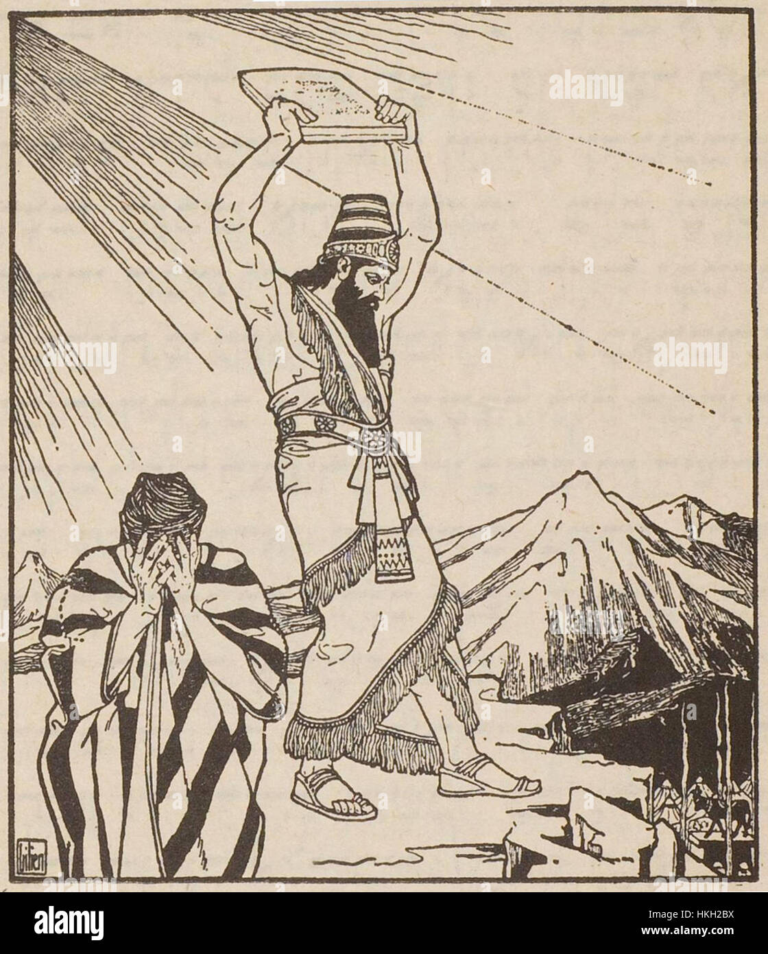 Moses tablets painting hi-res stock photography and images - Alamy