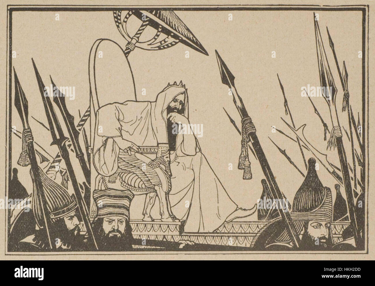 *David mit seinen Helden* depicts the biblical hero David with his ...