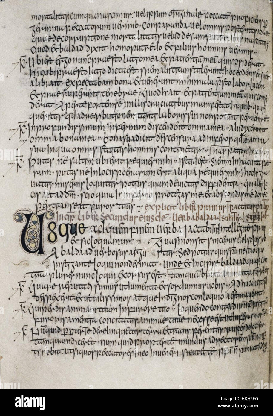 This illuminated manuscript, MS Bodley 426 folio 061v, from the ...