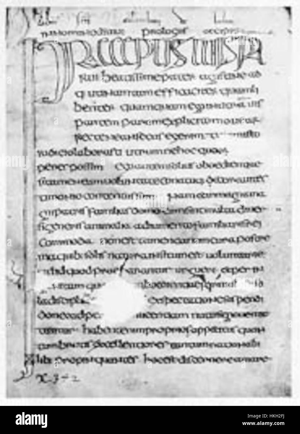 This manuscript folio from the 6th-century text 'Orosius', attributed ...