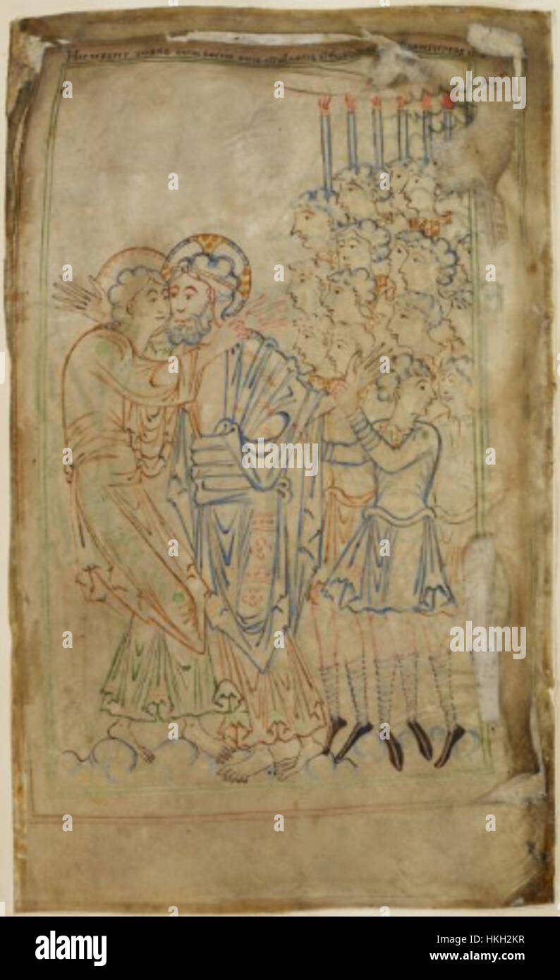 The Tiberius Psalter f12r is a medieval illuminated manuscript ...