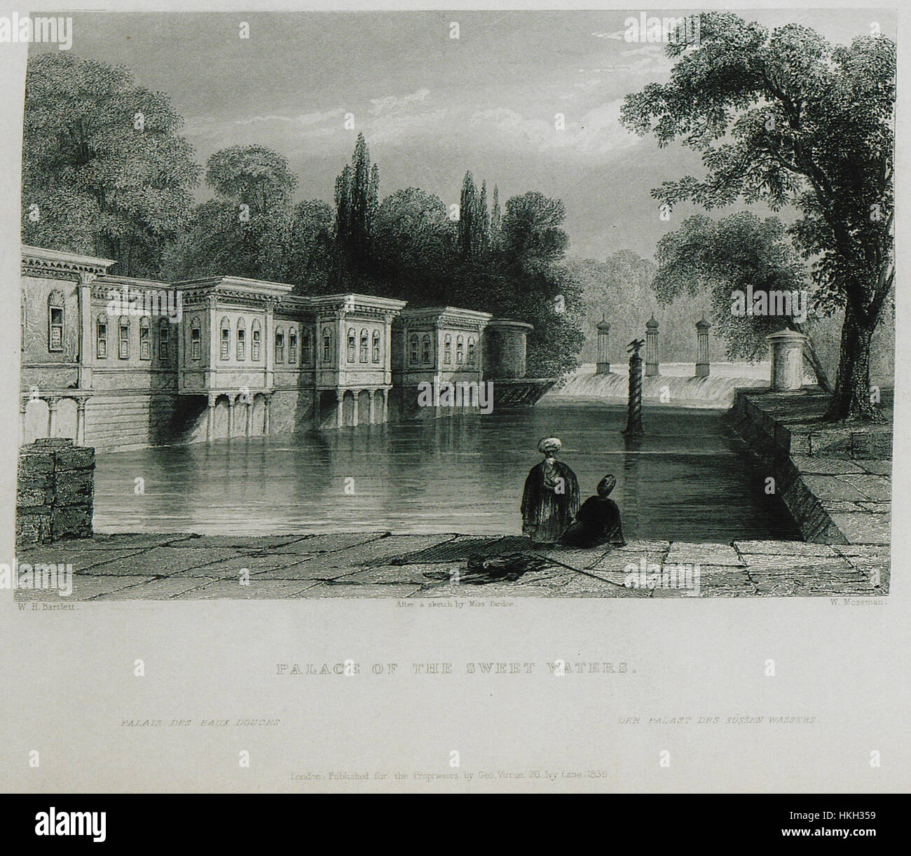 The painting titled 'Palace of the Sweet Waters' by Julia Pardoe ...
