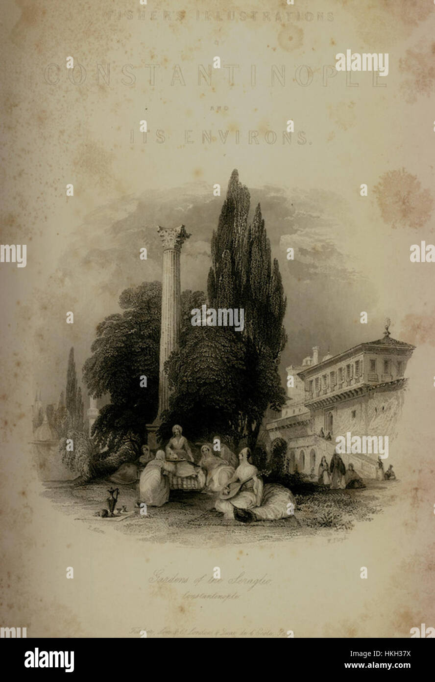 'Gardens of the Seraglio' by Robert Walsh and Thomas Allom from 1836 ...