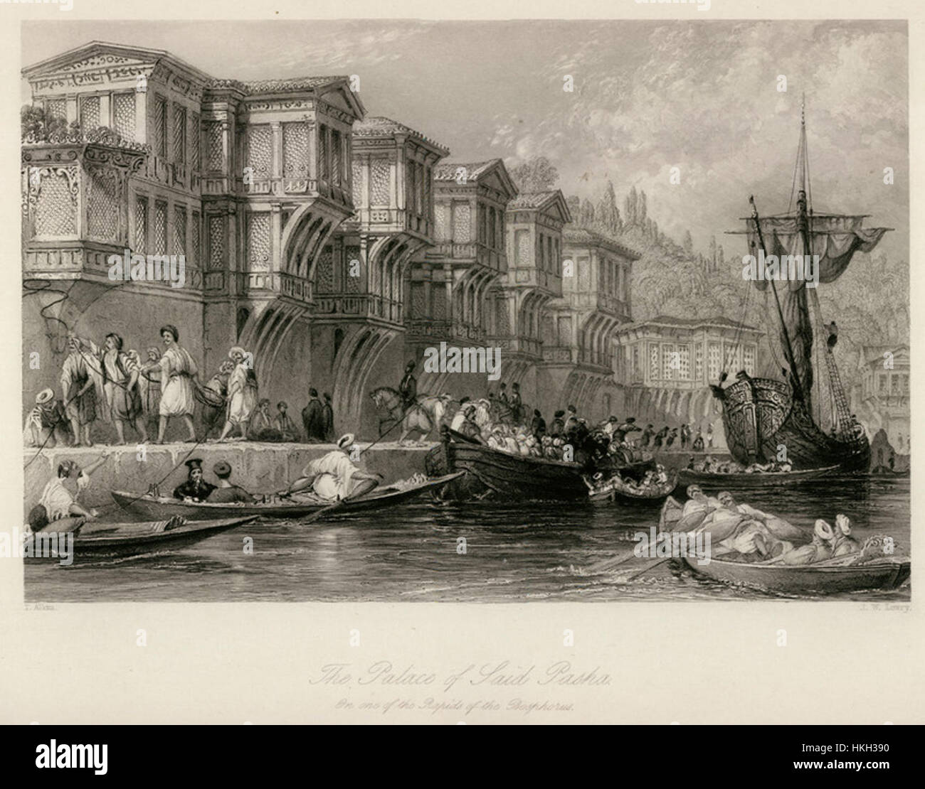 This 1836 painting by Robert Walsh and Thomas Allom depicts the *Palace ...