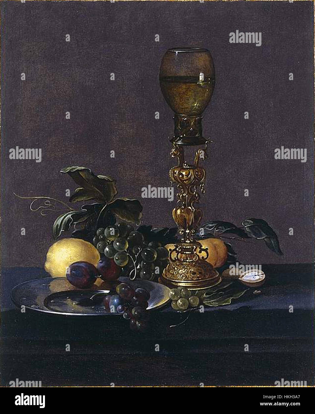 Cornelis Mahu's painting 'A Roemer of White Wine' is a still life that ...
