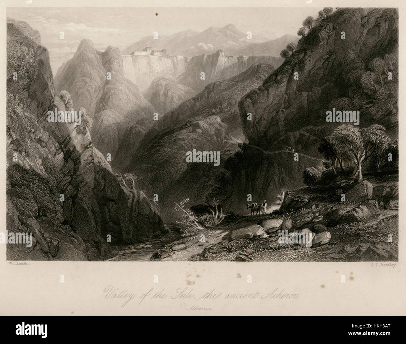 'Valley of the Suli, the ancient Acheron' depicts a dramatic view of ...