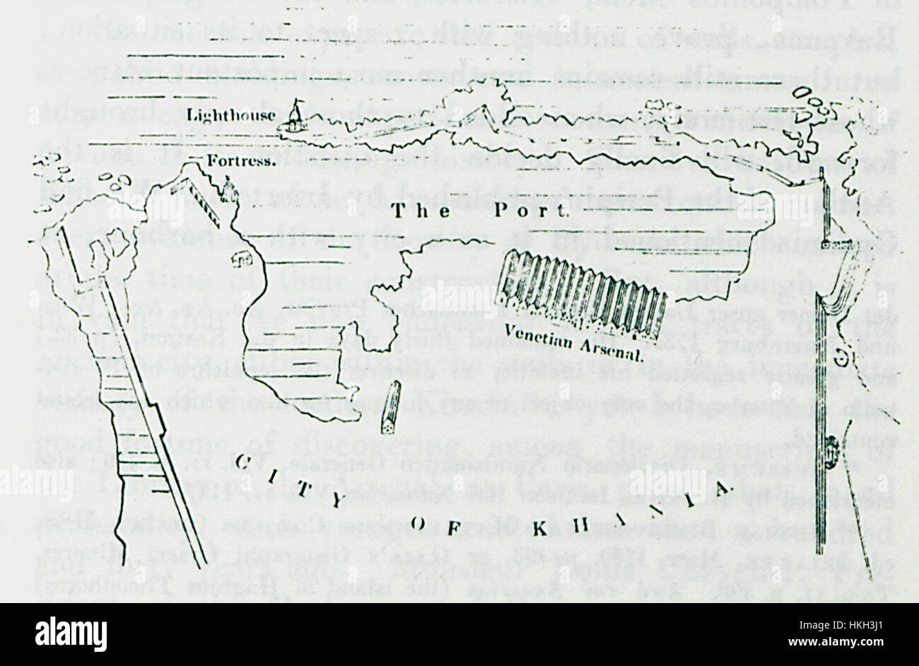 Robert Pashley’s 1837 painting of the City of Khania (modern-day Chania ...