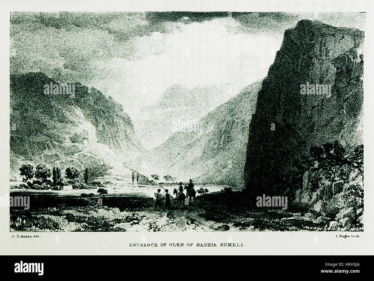 The painting 'Entrance of Glen of Haghia Roumeli' by Robert Pashley ...