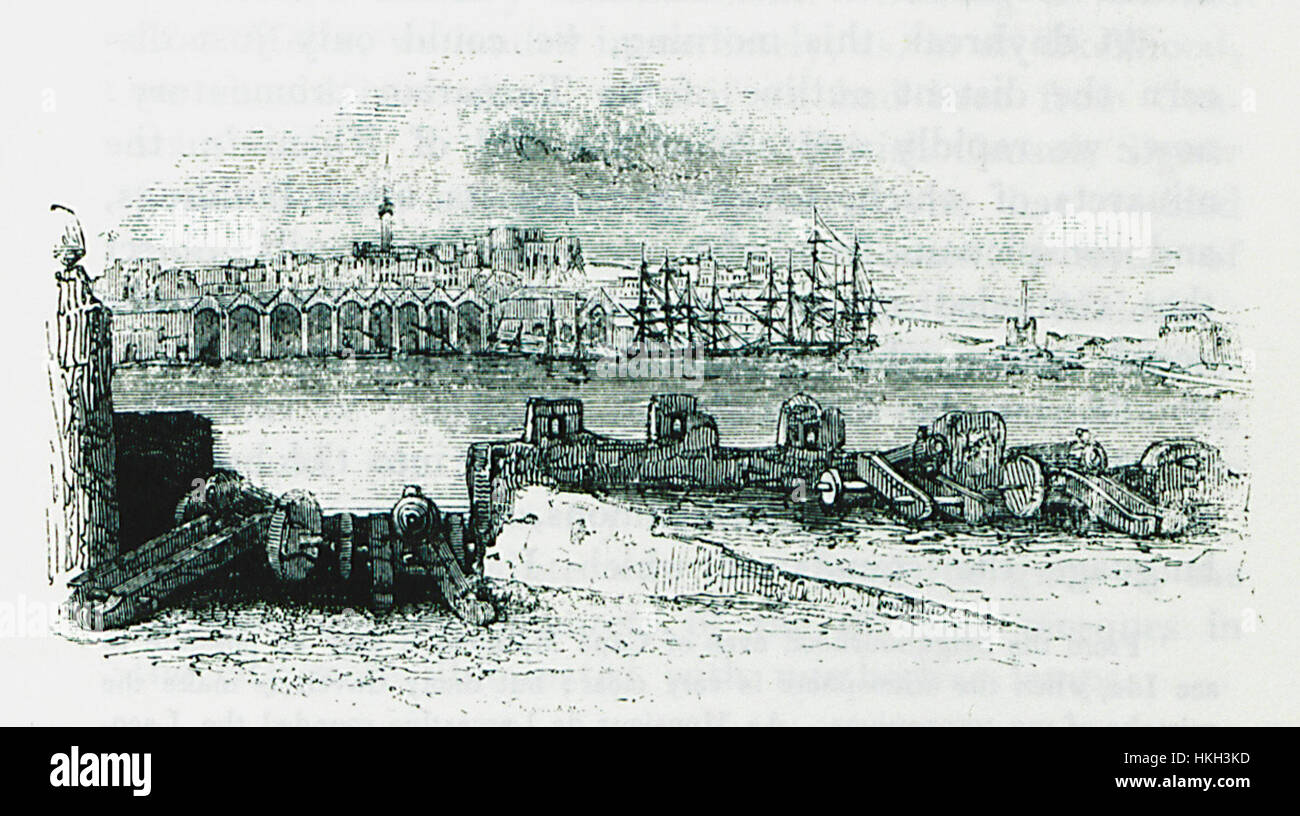 This historical painting by Robert Pashley, dated 1837, showcases a ...