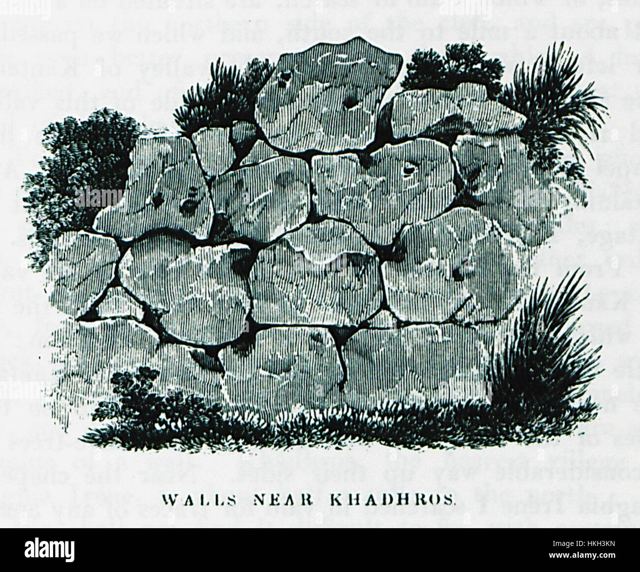 This painting by Robert Pashley from 1837 depicts the ancient walls ...