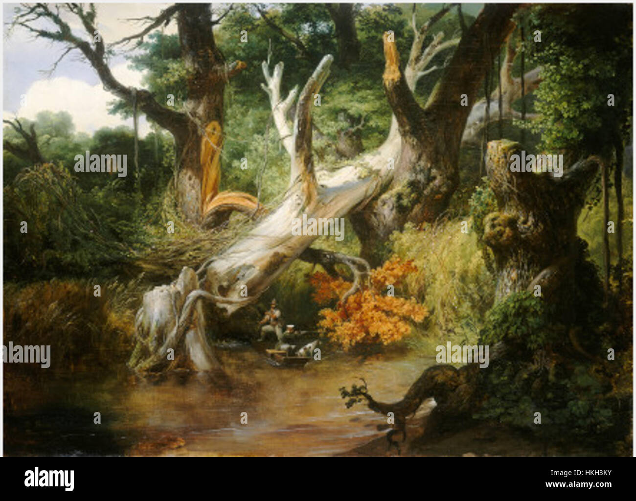 ‘Hunting in the Pontine Marshes’ is an Italian painting that depicts a ...