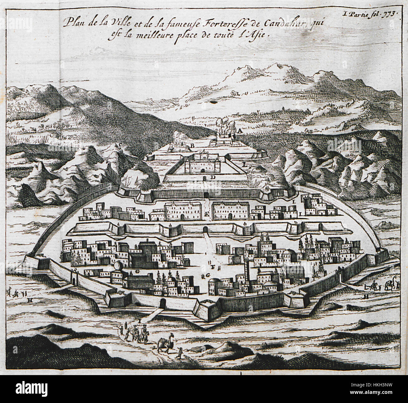Jean Baptiste Tavernier's 1712 map *Plan de la ville et de fameuse ...