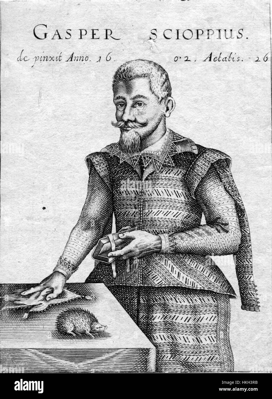 A portrait painting of Caspar Schoppe, a notable figure of the Baroque ...