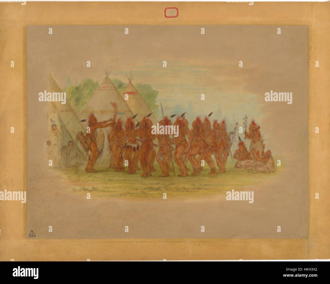 The painting 'Slaves' Dance Saukie' portrays an emotional and vibrant ...