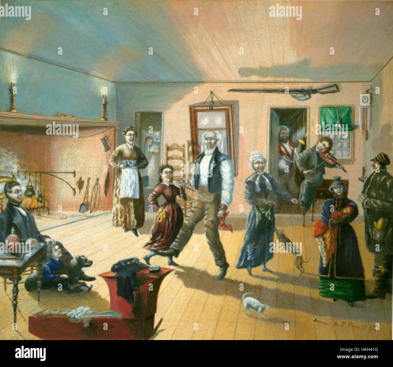 Martin Edgar Ferrill's 'Country Dance' captures a lively rural dance ...