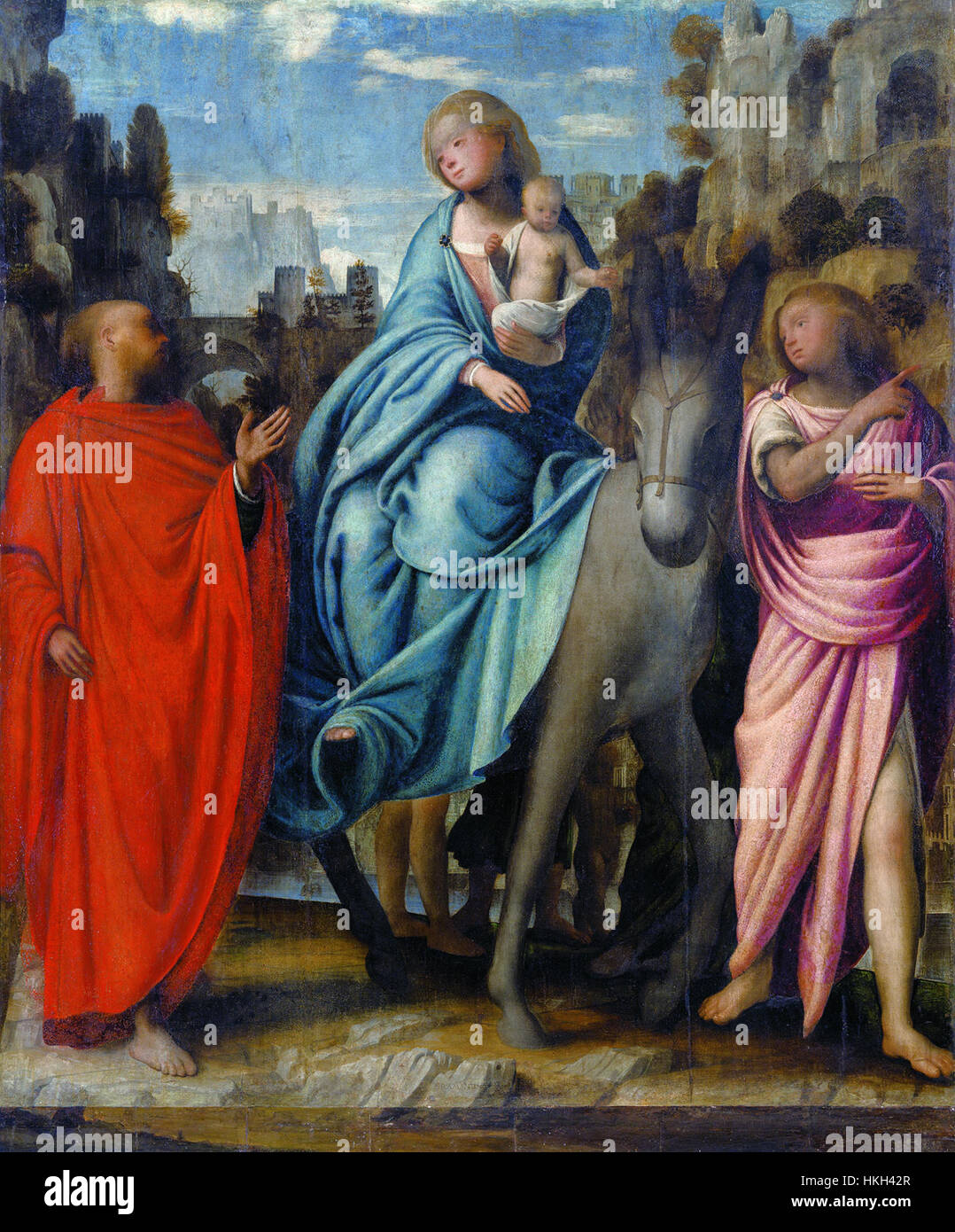 Bramantino's ‘Fuga in Egitto di Orselina’ depicts the flight into Egypt ...