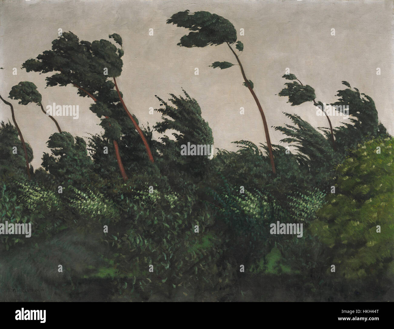 The painting 'The Wind' captures the raw force and movement of nature ...