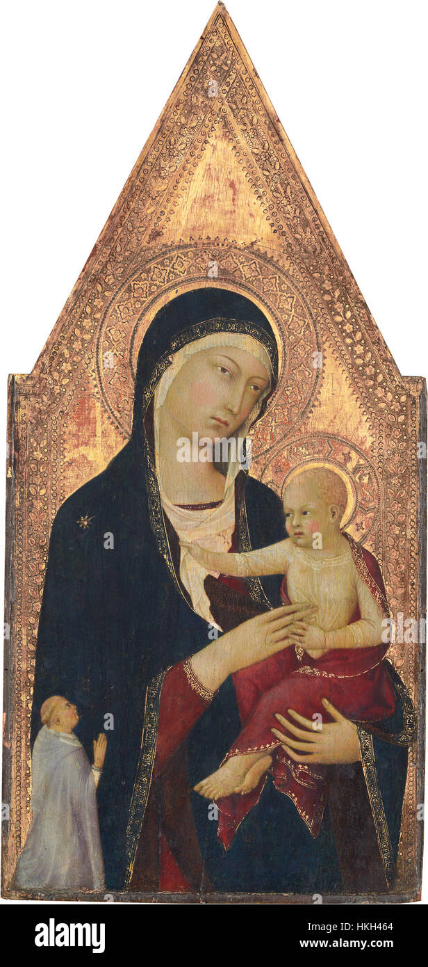 'Madonna and Child with Donor' is an artwork depicting the Virgin Mary ...